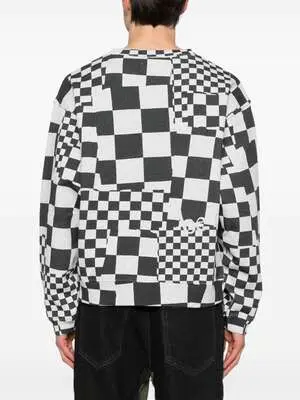 ERL Logo-print Checked Sweatshirt
