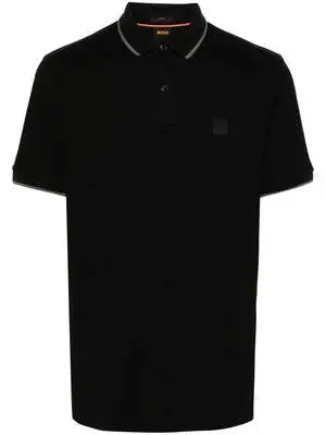 BOSS Slim-fit Polo Shirt In Stretch-cotton Piqu - Black