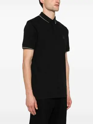 BOSS Slim-fit Polo Shirt In Stretch-cotton Piqu - Black