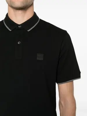 BOSS Slim-fit Polo Shirt In Stretch-cotton Piqu - Black
