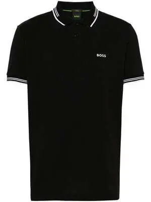 BOSS Logo-print Polo Shirt - Black
