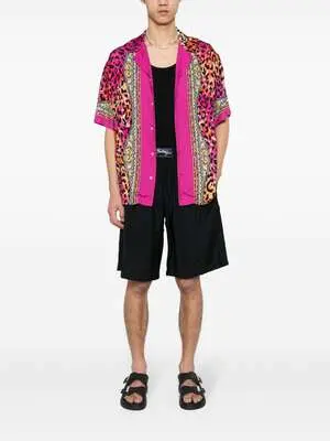 FAMILY FIRST Appliqué-logo Shorts - Black
