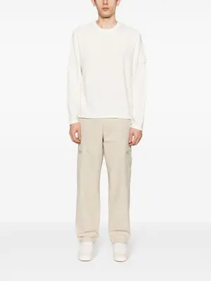 Stone Island Compass Badge Wide-leg Trousers - Neutrals