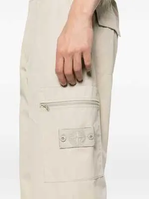Stone Island Compass Badge Wide-leg Trousers - Neutrals