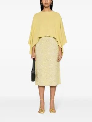 Fabiana Filippi Sequin-embellished Poncho - Green