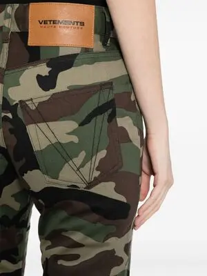 Vetements Camouflage-print Flared Trousers