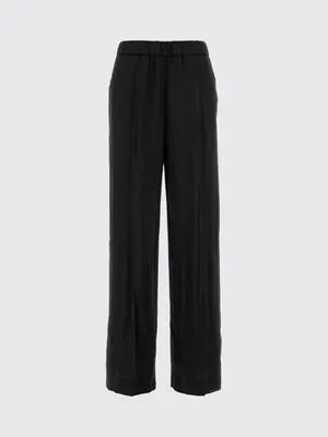 JIL SANDER High-waisted Wide-leg Palazzo Trousers In Viscose Blend - Black