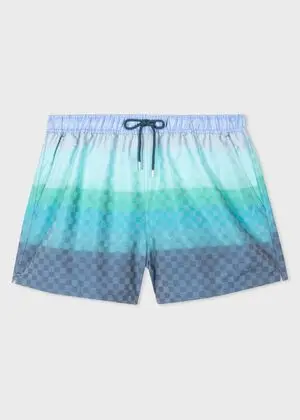 Paul Smith Gradient Check Jacquard Swim Shorts