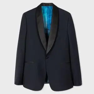 Paul Smith Tailored-Fit Wool-Mohair Evening Blazer Dark Navy
