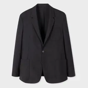 Paul Smith A Suit To Travel In Charcoal Wool-twill Patch-pocket Blazer