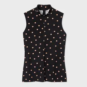 Paul Smith Funnel Neck Polka Dot Vest Top