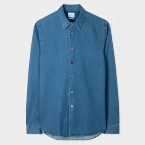 Paul Smith Tailored-fit Mid-wash Denim Shirt