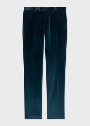 Paul Smith Slim-fit Velvet Pants - Blue