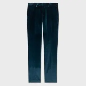 Paul Smith Slim-Fit Velvet Pants Navy