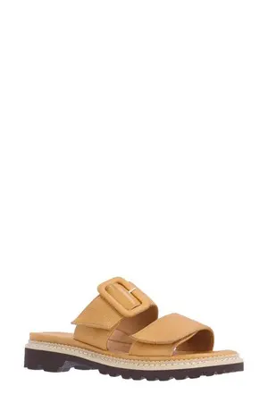 L'AMOUR DES PIEDS Dalbir Leather Slide Sandal - Lioness