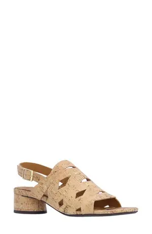 L'AMOUR DES PIEDS Elloise Slingback Sandal - Natural/ Gold
