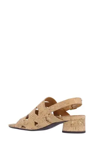 L'AMOUR DES PIEDS Elloise Slingback Sandal - Natural/ Gold
