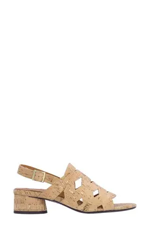 L'AMOUR DES PIEDS Elloise Slingback Sandal - Natural/ Gold