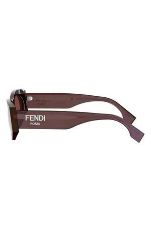 Fendi Roma 52mm Oval Sunglasses - Red/other/bordeaux