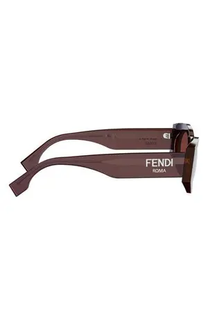 Fendi Roma 52mm Oval Sunglasses - Red/other/bordeaux
