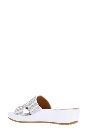 L'AMOUR DES PIEDS Cusaro Woven Platform Wedge Slides