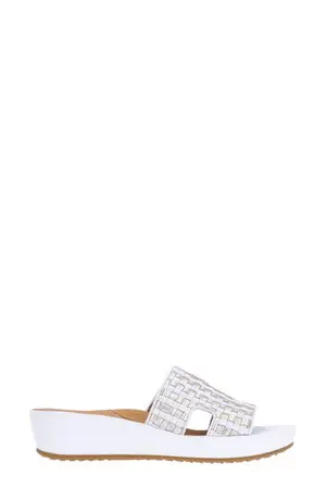 L'AMOUR DES PIEDS Cusaro Woven Platform Wedge Slides