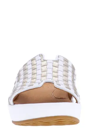L'AMOUR DES PIEDS Cusaro Woven Platform Wedge Slides