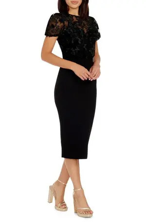 Dress The Population Marianne Lace Sheath Dress