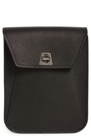 Akris Mini Anouk Leather Crossbody Bag - Black