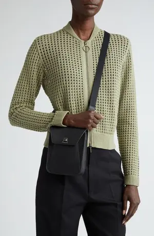 Akris Mini Anouk Leather Crossbody Bag - Black