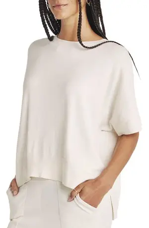Splendid Splendid Veronica Short Sleeve Sweater Moonstone