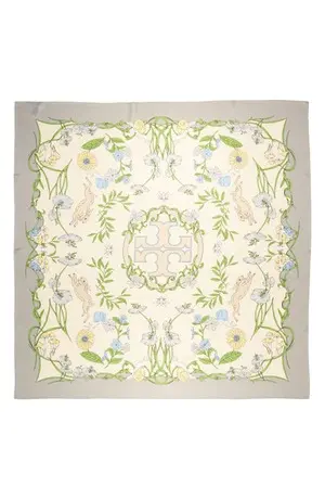 Tory Burch Field Convo Oversize Wool Blend Square Scarf