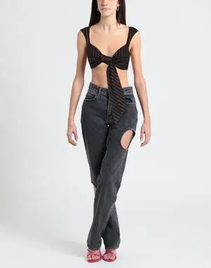 Attico Woven Crop Top