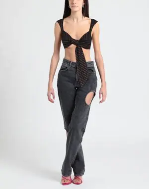 Attico Woven Crop Top