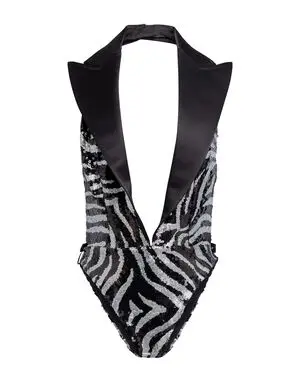 Dolce & Gabbana Bodysuit In Polyester, Silk, And Elastane