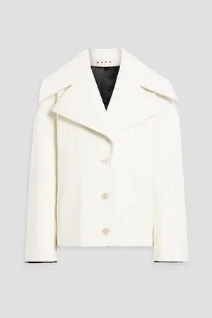 Marni Wool-blend Felt Jacket - Off-white