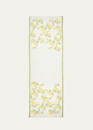 Janavi Colorful Floral Merino Wool & Silk Scarf