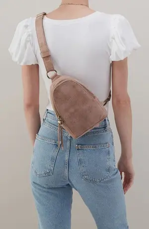 Hobo Fern Leather Sling Bag - Hazel
