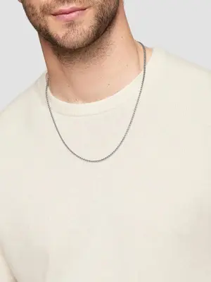 David Yurman Box Chain Necklace In Platinum