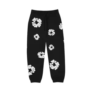 DENIM TEARS Cotton Wreath Sweatpants Black