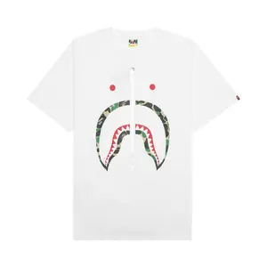A BATHING APE Abc Camo Shark Tee /green - White