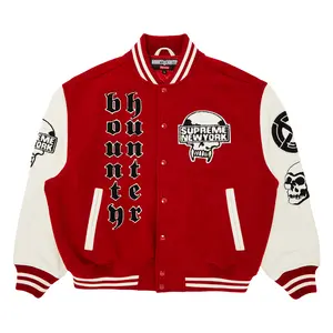 Supreme X Bounty Hunter Varsity Jacket - Red