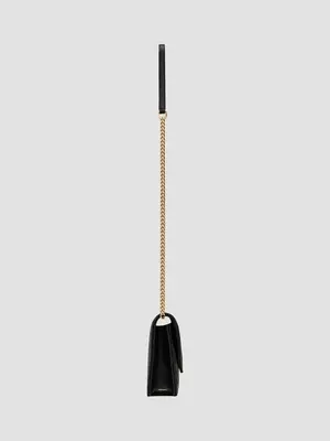 Saint Laurent Cassandre Envelope Chain Wallet - Black