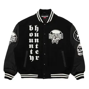 Supreme X Bounty Hunter Varsity Jacket - Black
