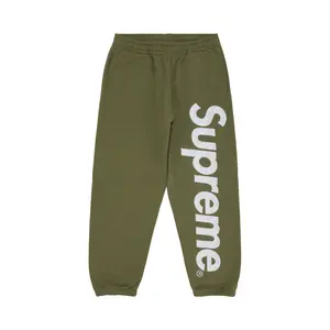 Supreme Satin Appliqué Sweatpant 'light Olive - Green