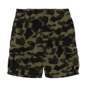 A BATHING APE 1st Camo 6 Pocket Sweatshorts - Green