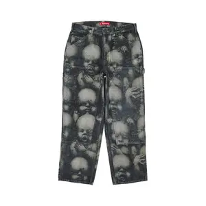 Supreme H.r. Giger Double Knee Jean - Blue