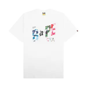 A BATHING APE Abc Camo Crazy Sta Logo Tee - White
