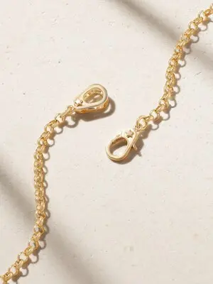 FOUNDRAE Medium Belcher Sister Hook Crescent Diamond Necklace
