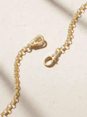 FOUNDRAE Medium Belcher Sister Hook Crescent Diamond Necklace